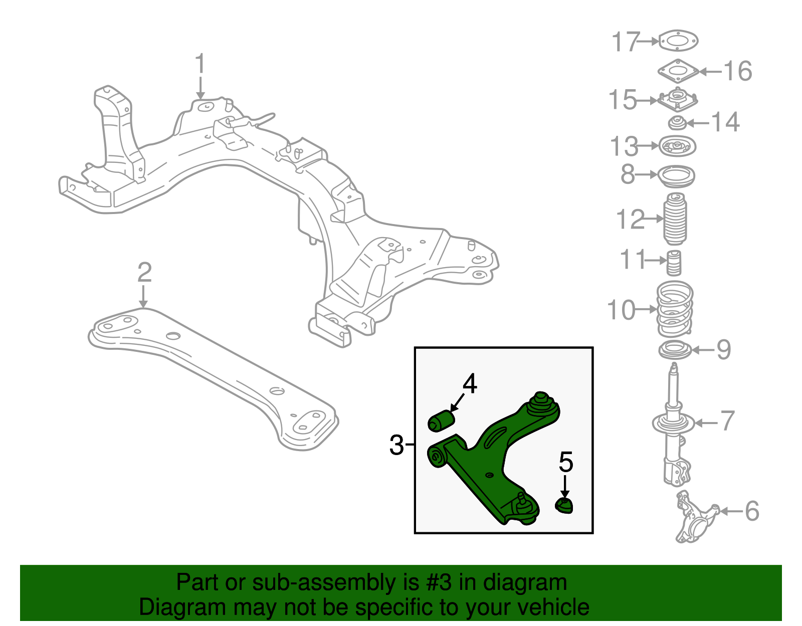 2001-2004 Mazda Tribute Lower Control Arm Bushing EC01-34-300N ...