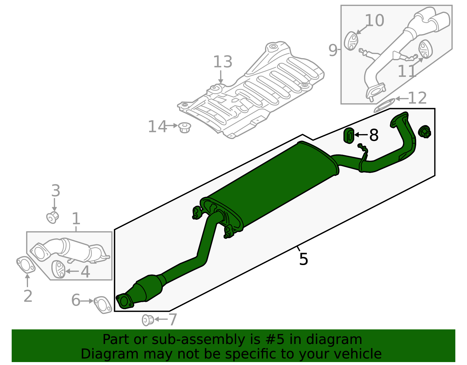 2013-2016 Hyundai Santa Fe Sport Catalytic Converter 28600-4Z300 ...
