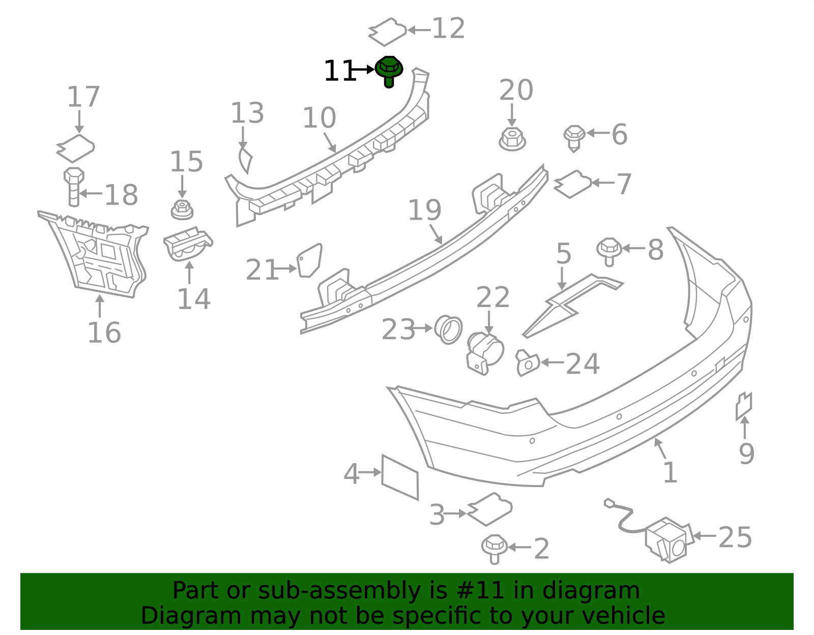 Genuine BMW 07-14-9-116-376 | Bumper Cover Support Rail Screw | FREE ...