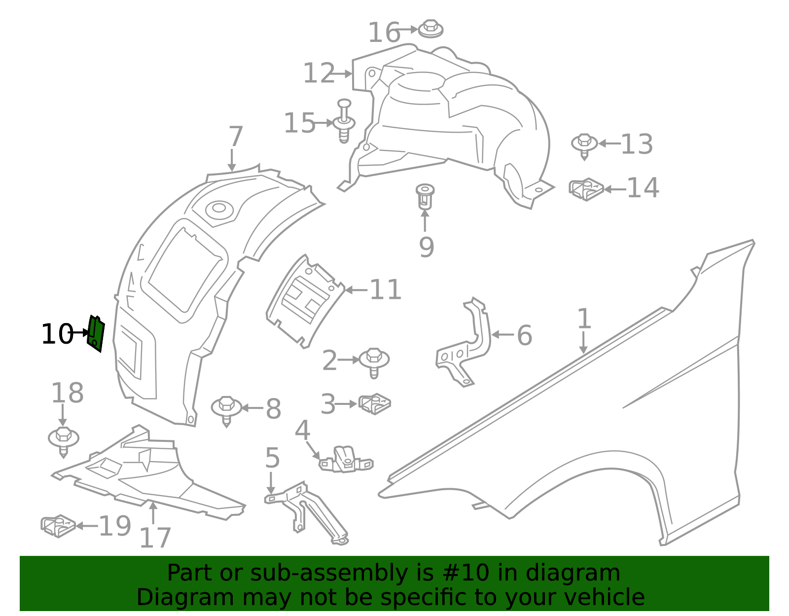 51717259887 - 2012-2021 BMW Ft Fender Liner Lid (51-71-7-259-887) | BMW ...