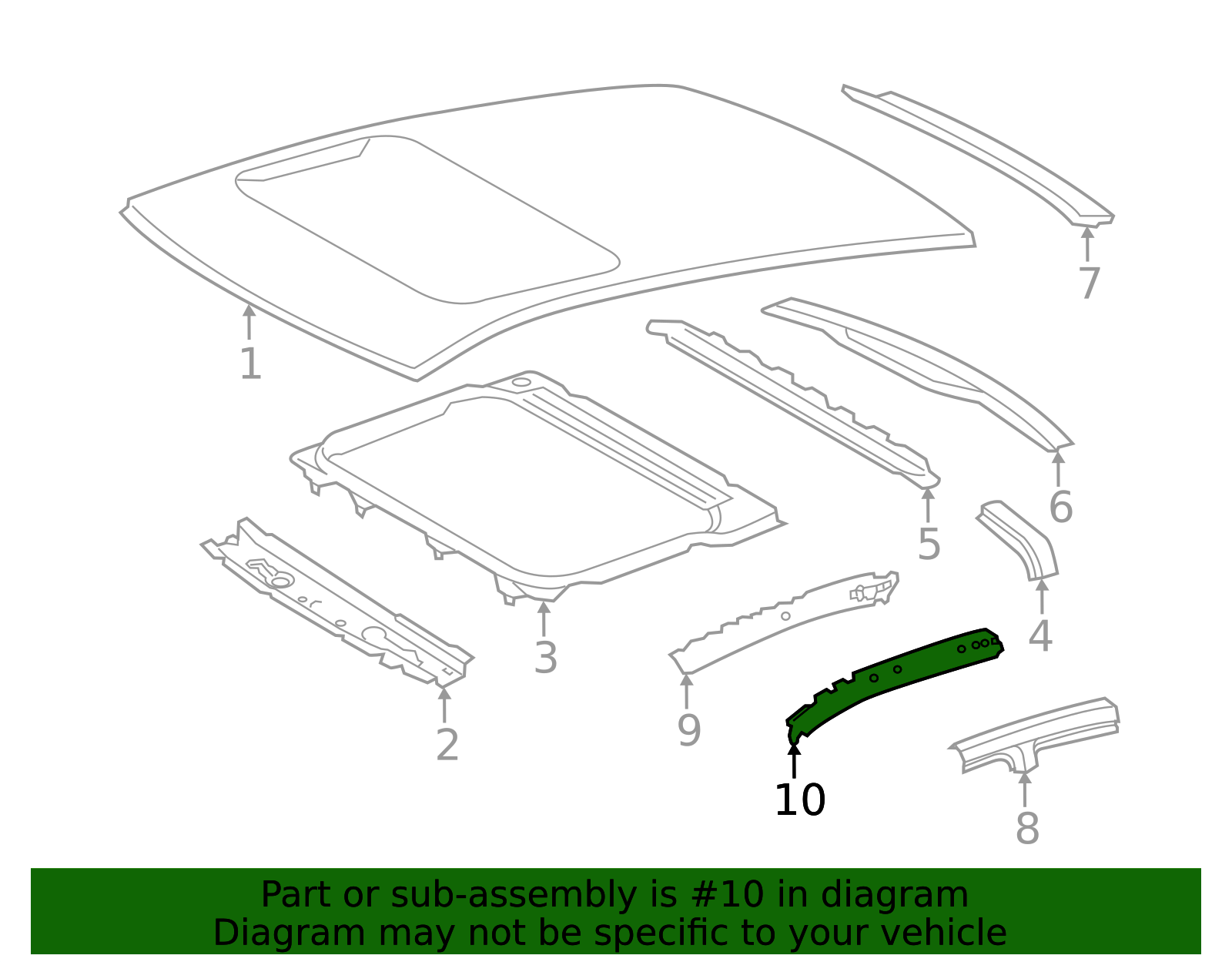 61201-07010 - Rail Reinforced 2013-2018 Toyota Avalon | Toyota San ...