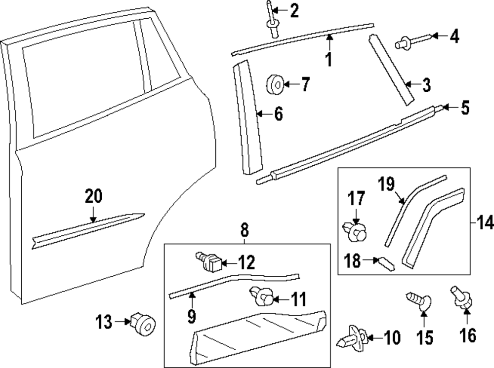 75075-0A041 - Edge Molding 2022-2025 Toyota Corolla Cross | Longo ...