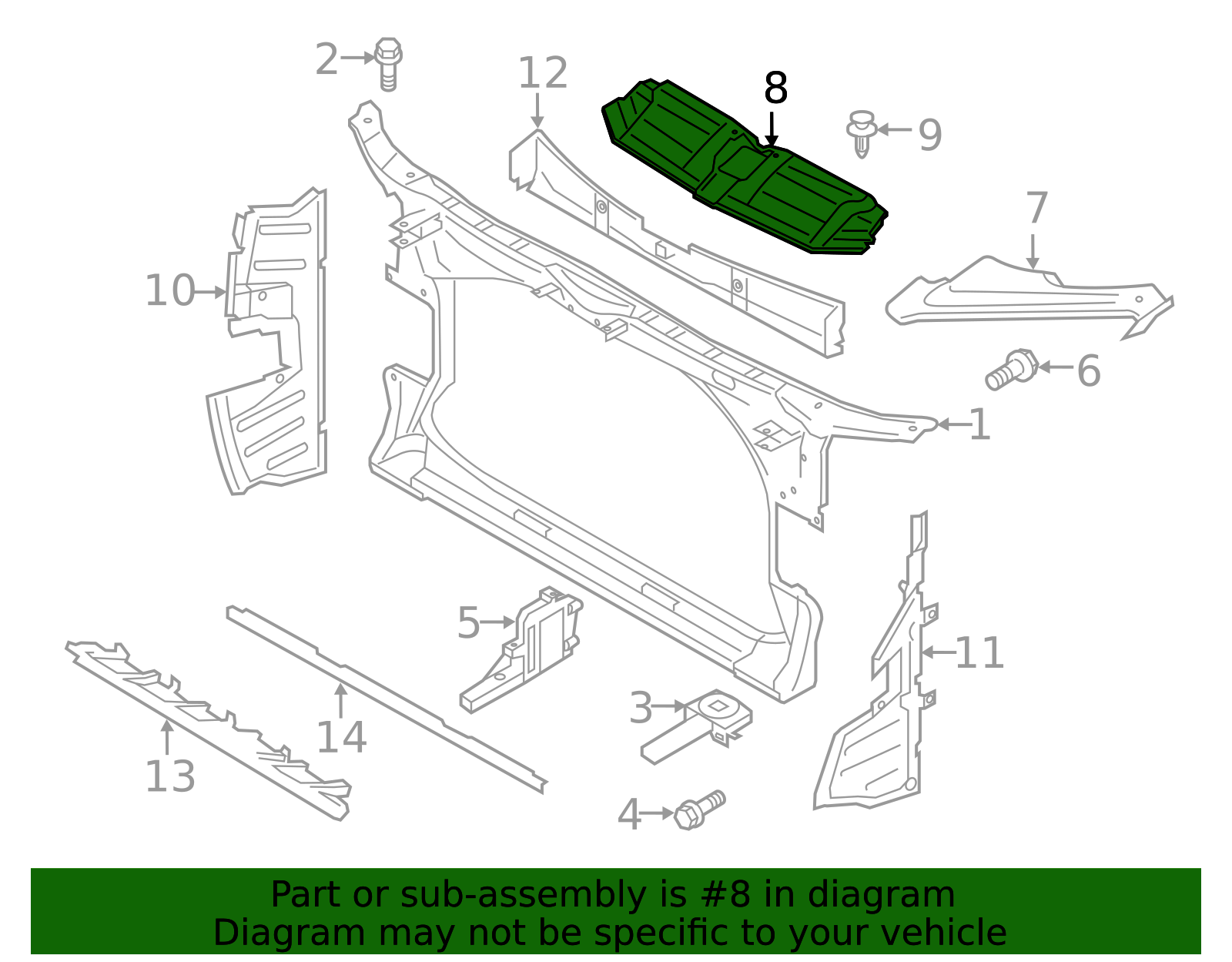 4G8-807-081-B-9B9 - High-Quality Radiator Support Access Cover for 2016-2018 Audi | AutoNation Parts