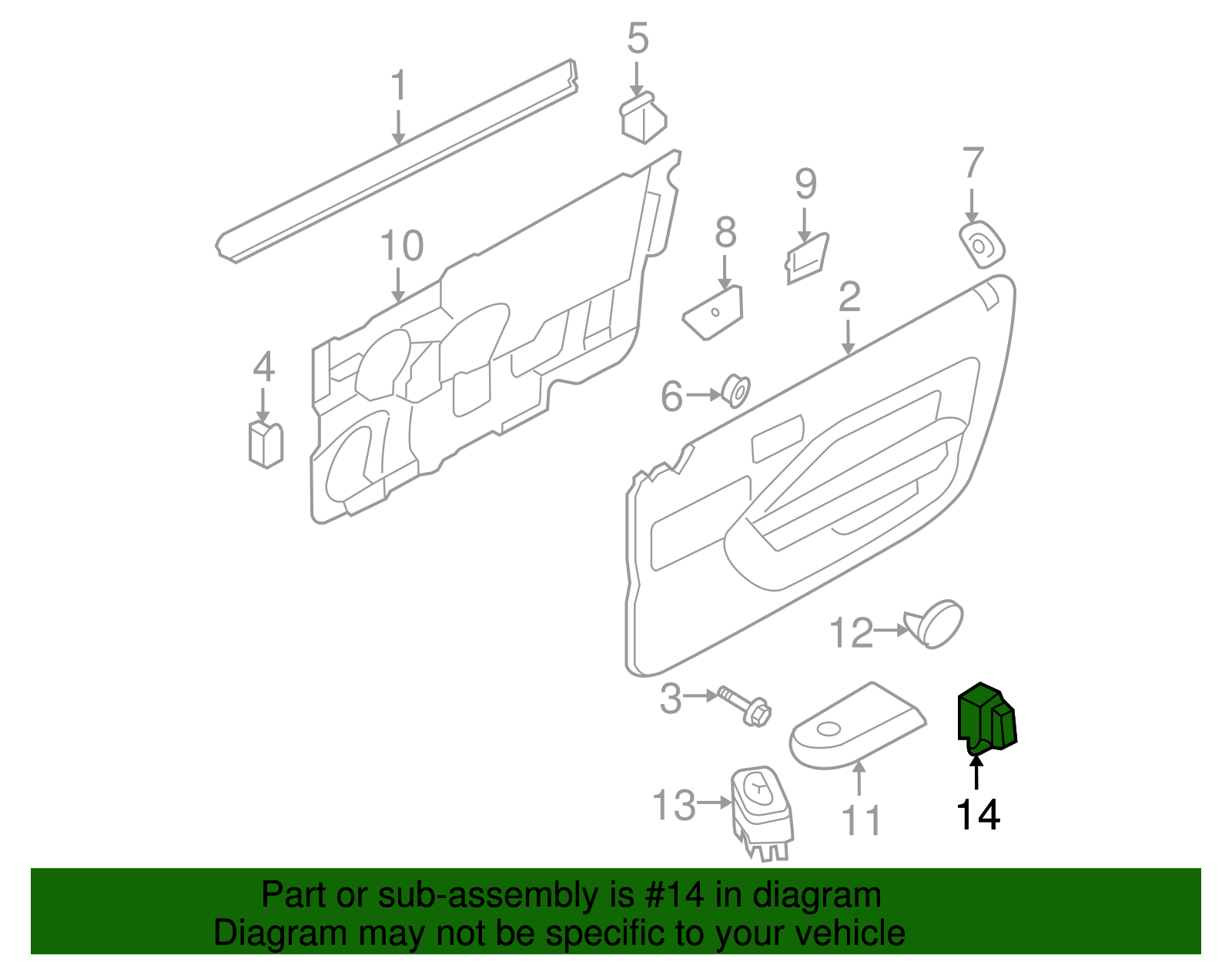 2005-2009 Ford Mustang | Lock Switch | 4R3Z-14028-AAA | Walls' Ford Parts