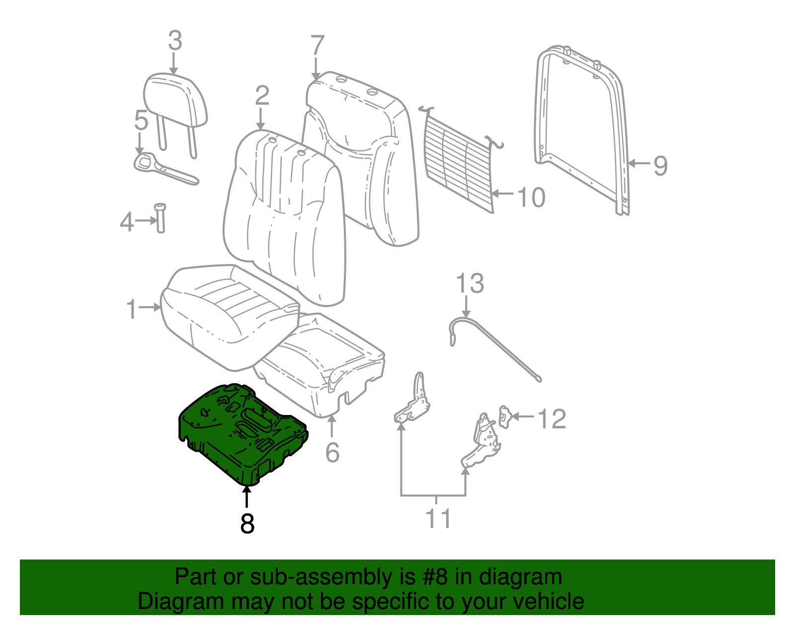 1999-2005 GM Seat Frame 22617600 | Capital Chevy Parts