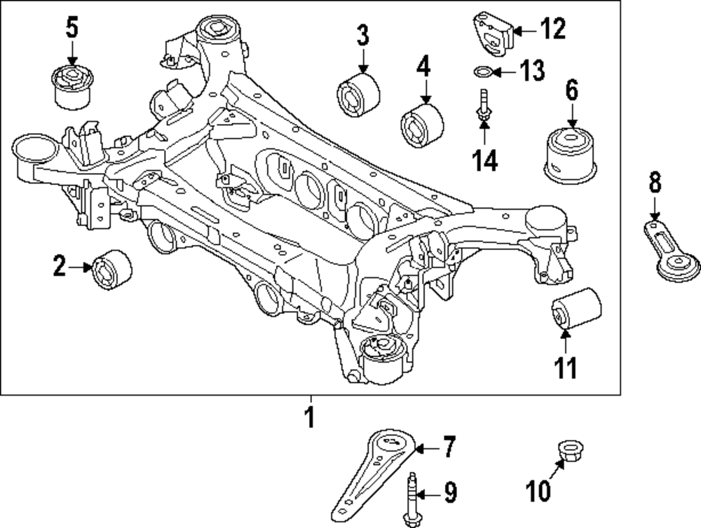Hyundai - 55418-T1000 - Front Insulator - 2021-2024 Genesis G80 | OEM ...
