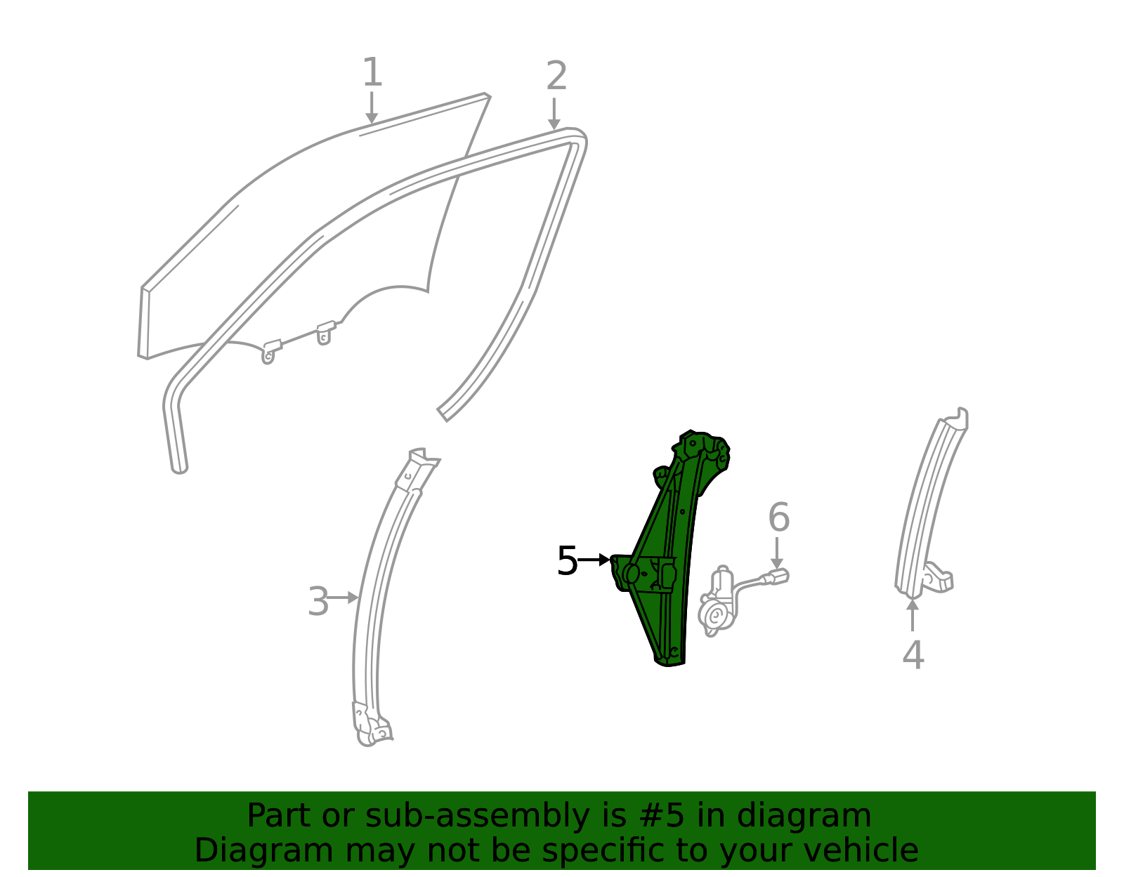 Genuine Official Toyota Window Regulator part# 69802-AC010 for 2000 ...