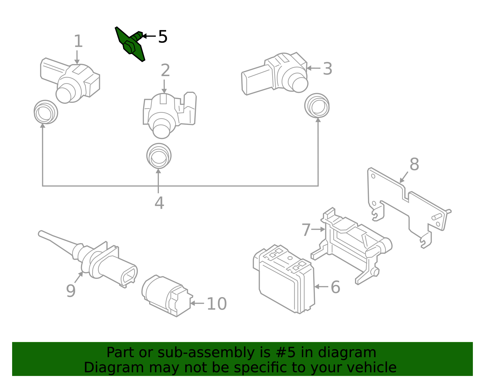 51119463792 - 2019-2023 BMW Z4 Park Sensor Mount Kit (51-11-9-463-792 ...