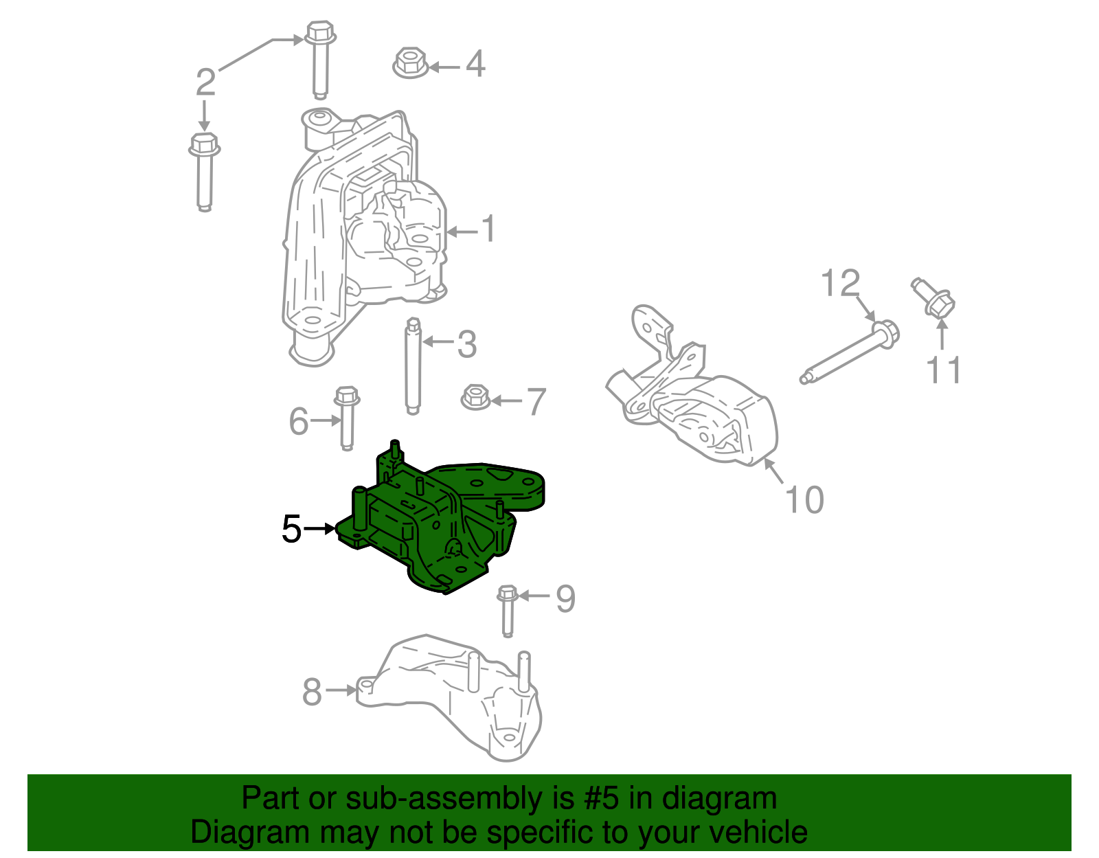 GN1Z-6068-B - Trans Mount 2018-2021 Ford EcoSport | Big 3 Auto Parts