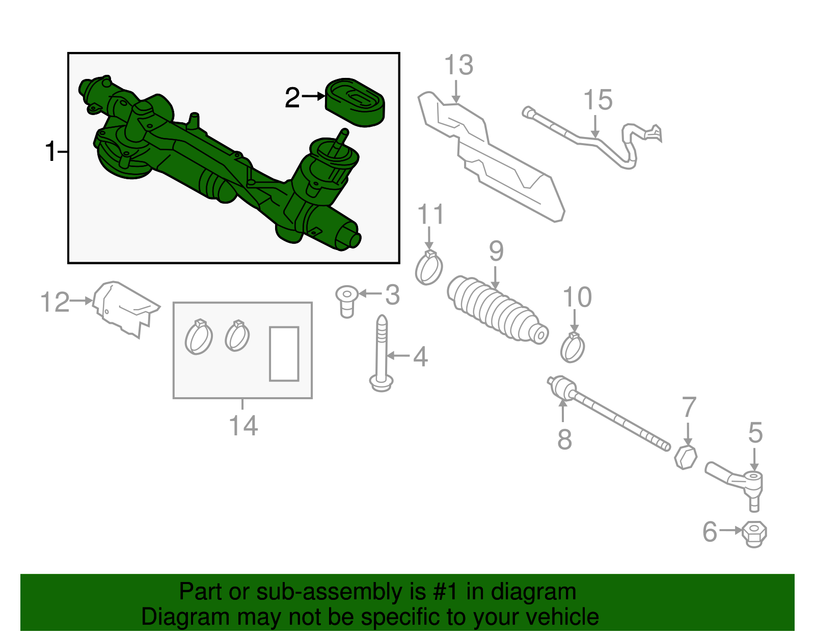 2017-2019 Volkswagen Steering Gear 5QM-423-051-C | OEM Parts Online
