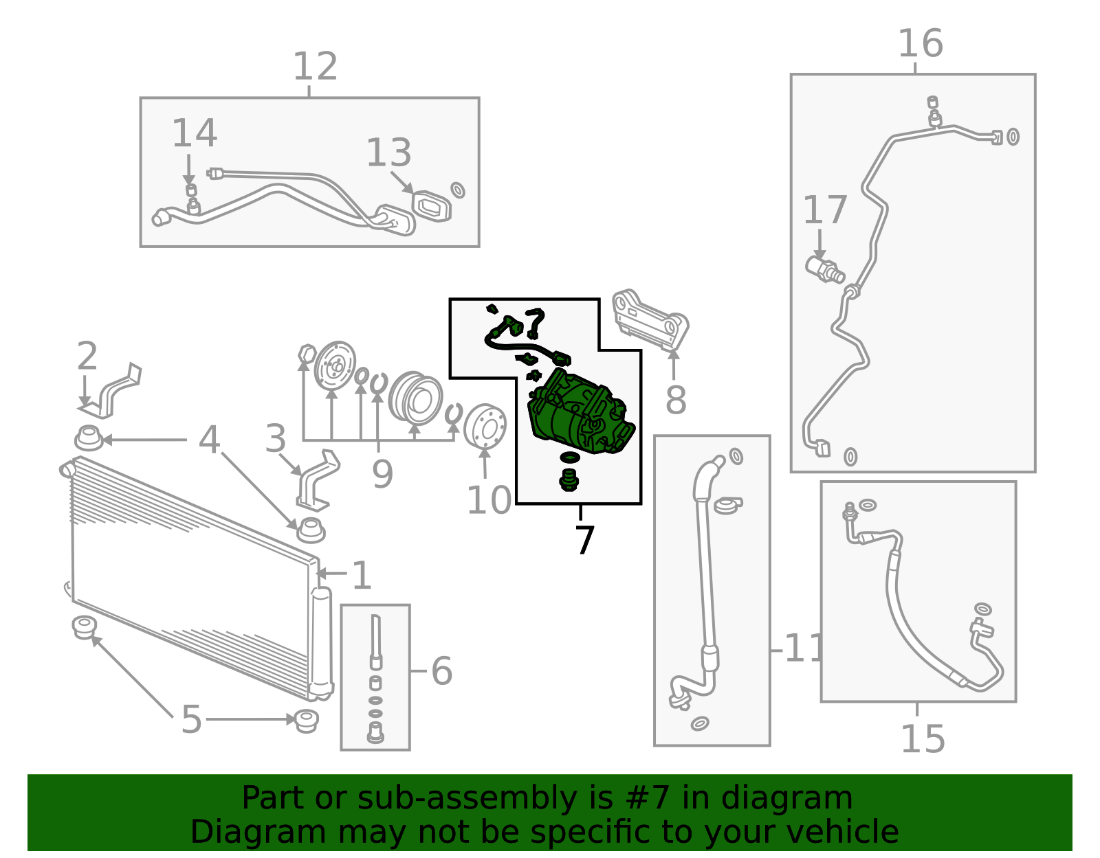 38810-RZY-A01 - Compressor - 2007-2009 Honda CR-V | Honda Parts Cheap