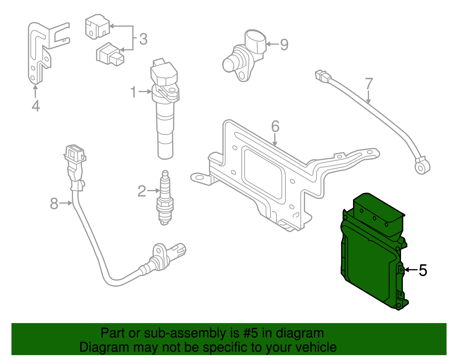 391D1-2BSA0 - Engine Control Module (ECM) 2017-2018 Kia Rio | Kia.Parts ...