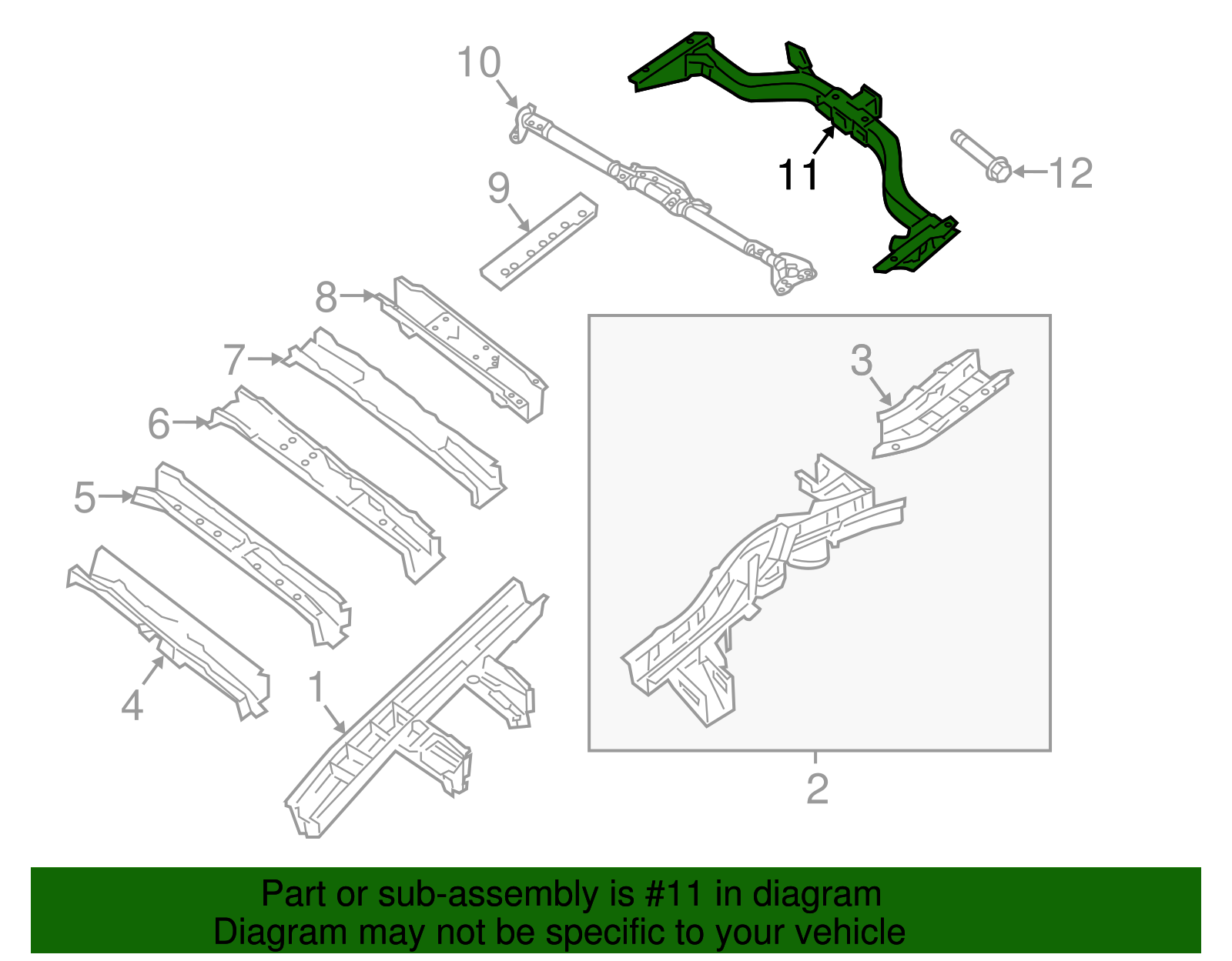 511706TA0A - Member Assembly - Hitch 2013-2020 Infiniti | Infiniti ...