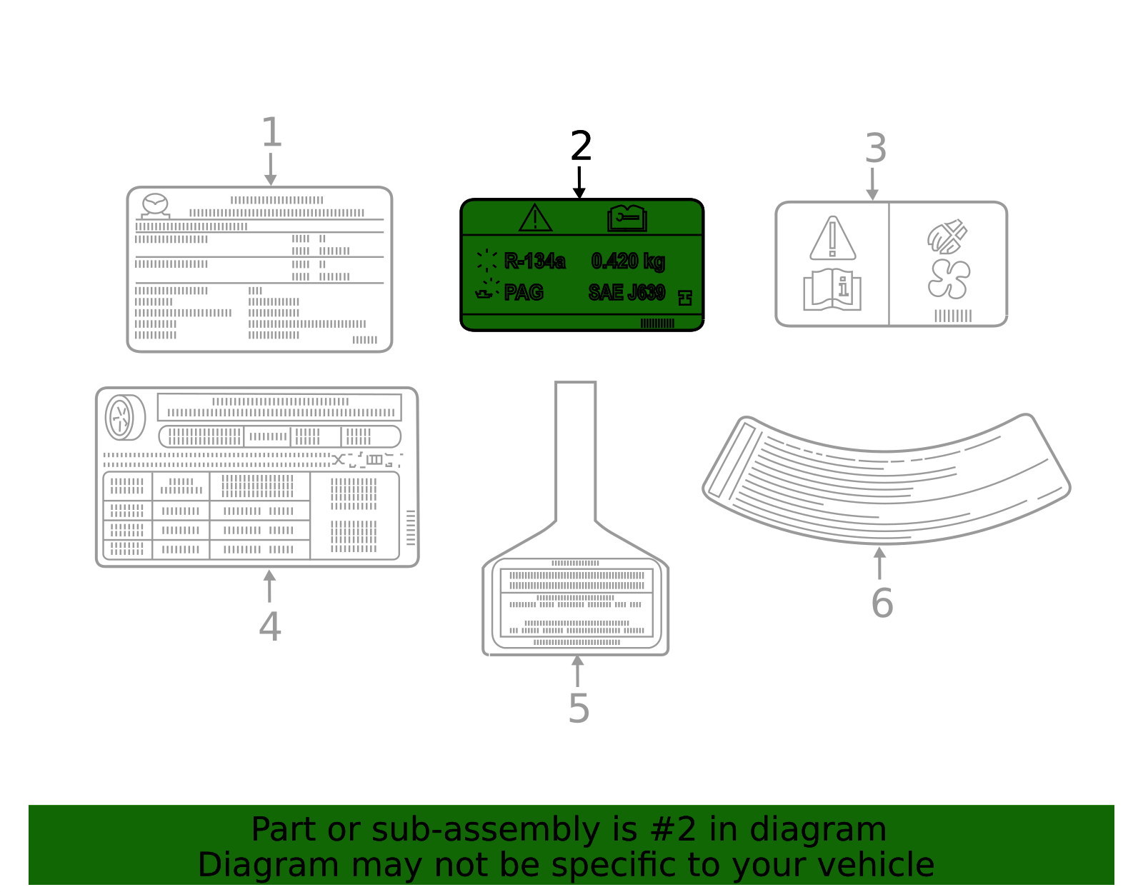 2016-2020 Toyota AC Label 88723-WB001 | Toyota Parts Center