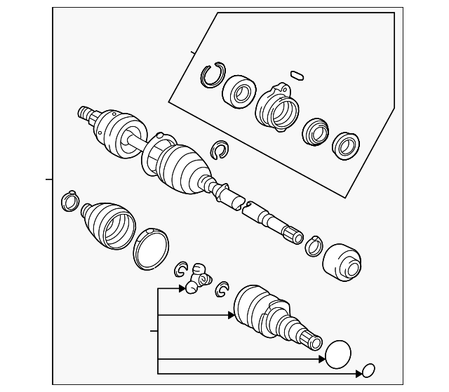 Genuine Toyota Axle Assembly part# 43420-02360 for 2003-2008 Toyota ...