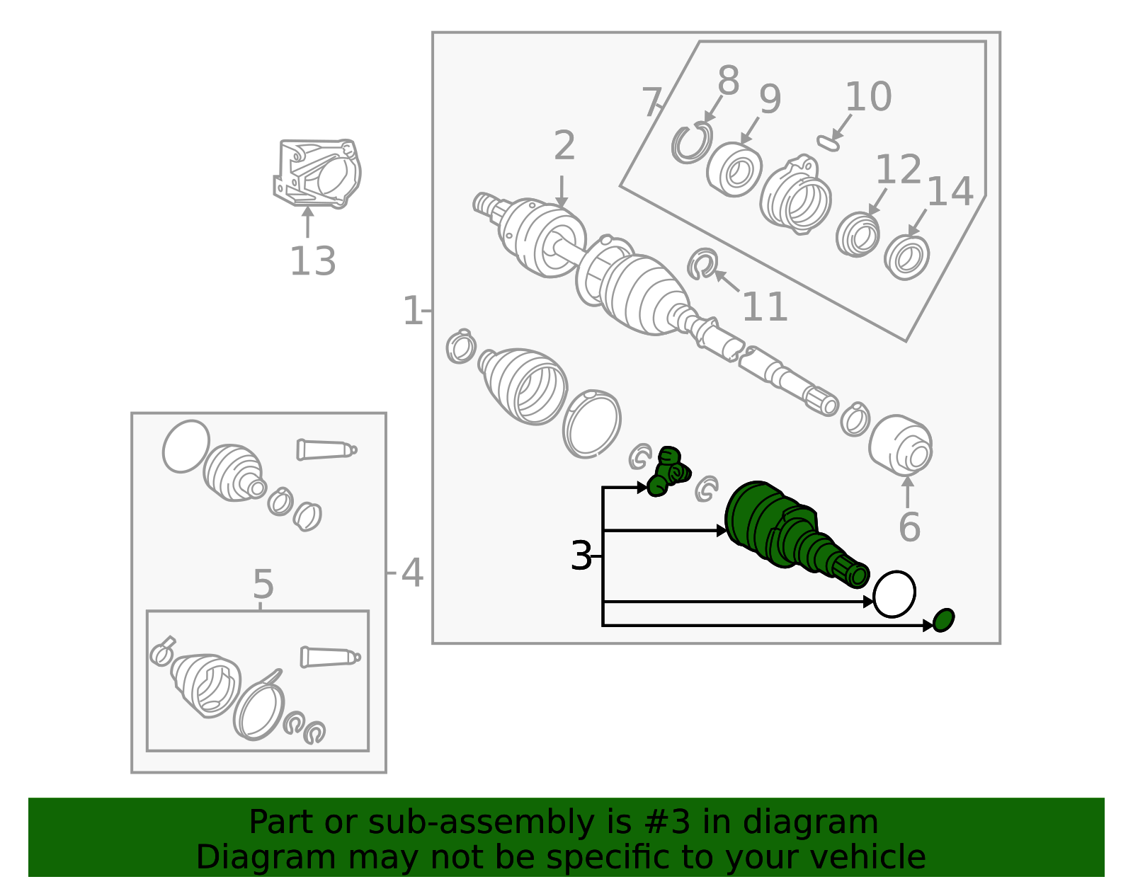 2003-2008 Toyota Inner Joint 43047-02070 | OEM Parts Online