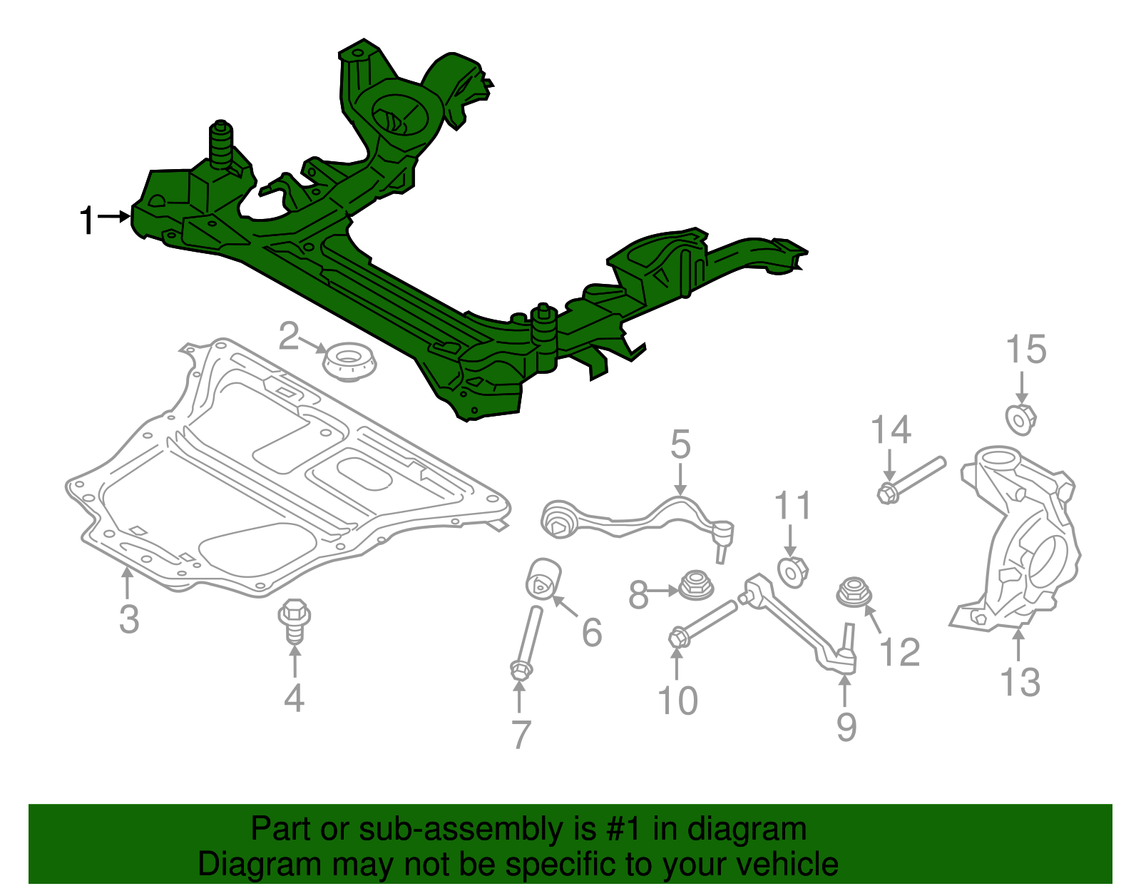 31106872123 - 2014-2020 BMW Cross-Member (31-10-6-872-123) | BMW of ...