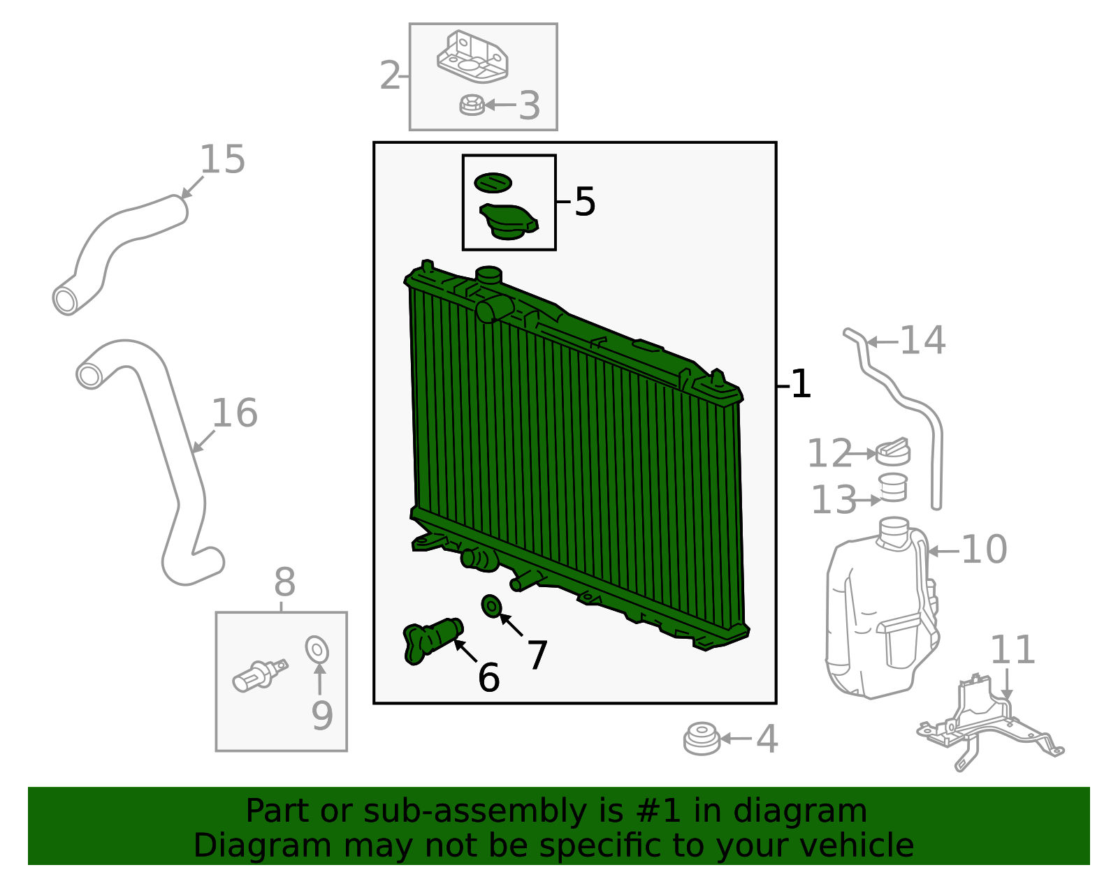 19010-64A-A01 - Radiator Assembly 2022-2025 Honda | Honda Parts Online