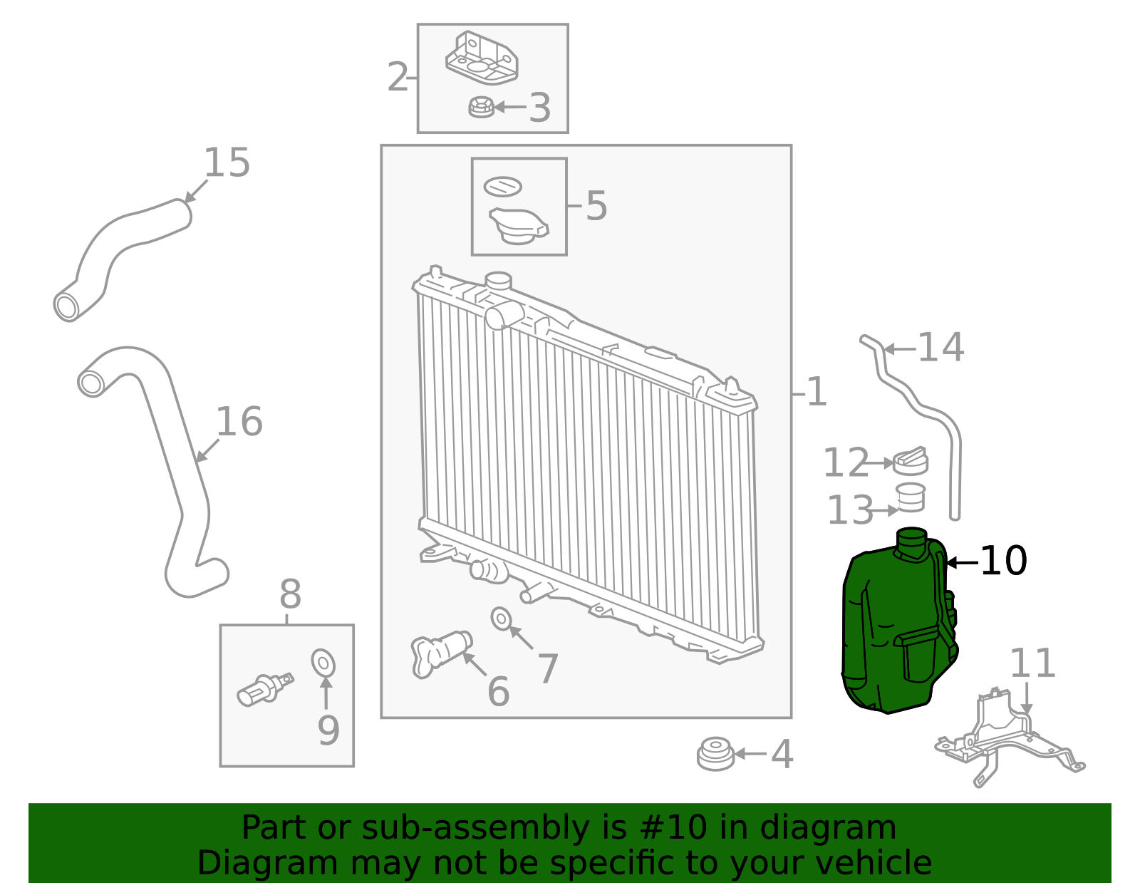 2022-2025 Honda Reservoir Tank 19101-64A-A00 | OEM Parts Online