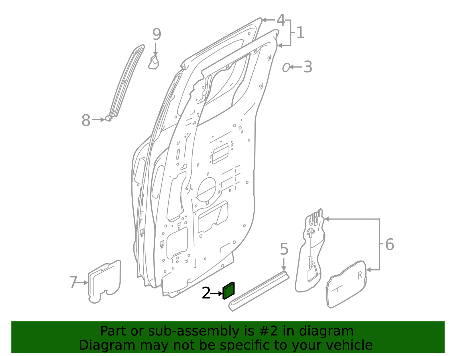 2018-2024 Nissan Door Shell Bumper 80872-9FV0A | OEM Parts Online