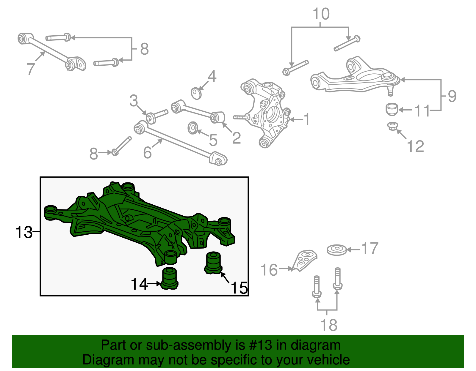 50300-TA0-A50 - Cross-Member 2008-2012 Honda Accord | Honda Parts Online