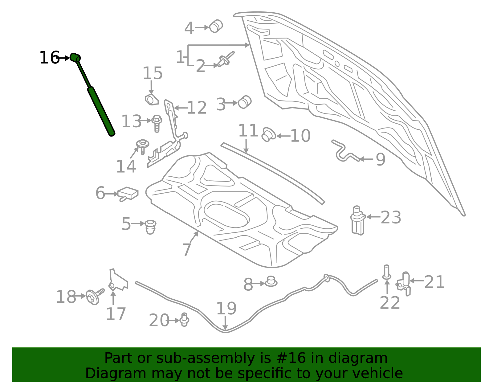 2017-2025 Ford Lift Cylinder LC3Z-16C826-B | Awesome Parts Ford
