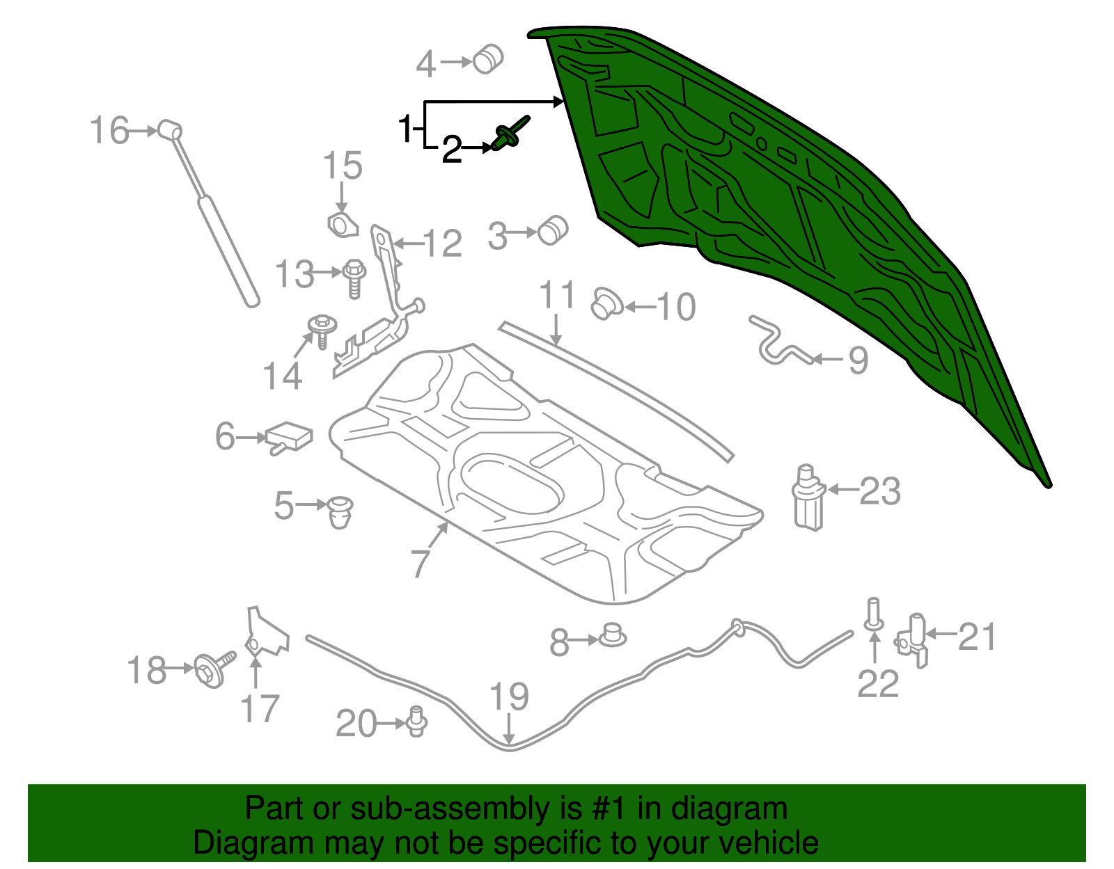 2017-2022 Ford Hood Panel lc3z16612c | TascaParts.com