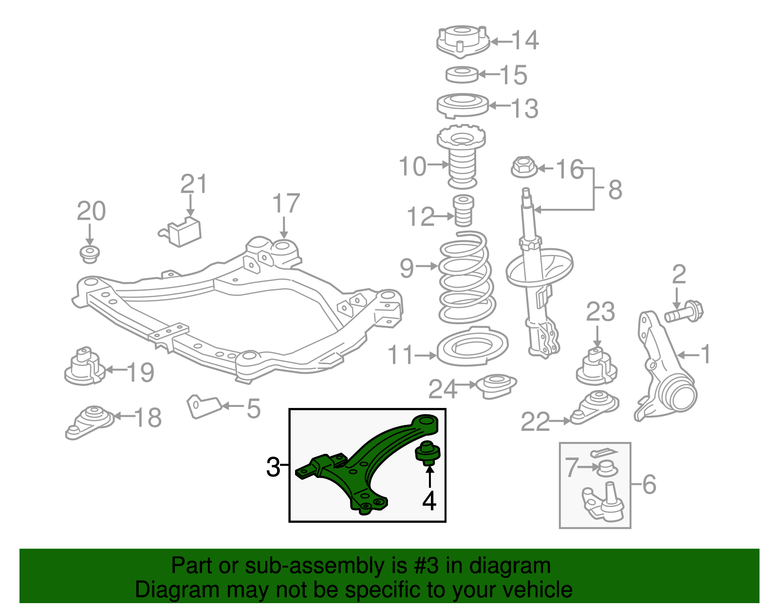 Genuine Toyota Control Arm part# 48068-06160 for 2012-2013 Toyota Camry ...