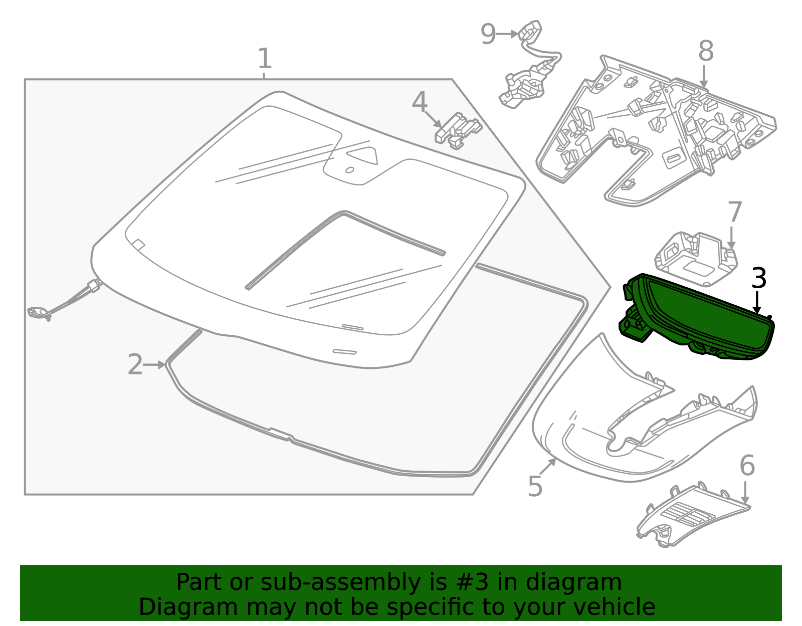 2024-2026 Honda Prologue Interior Rear View Mirror 13558194 | OEM Parts ...