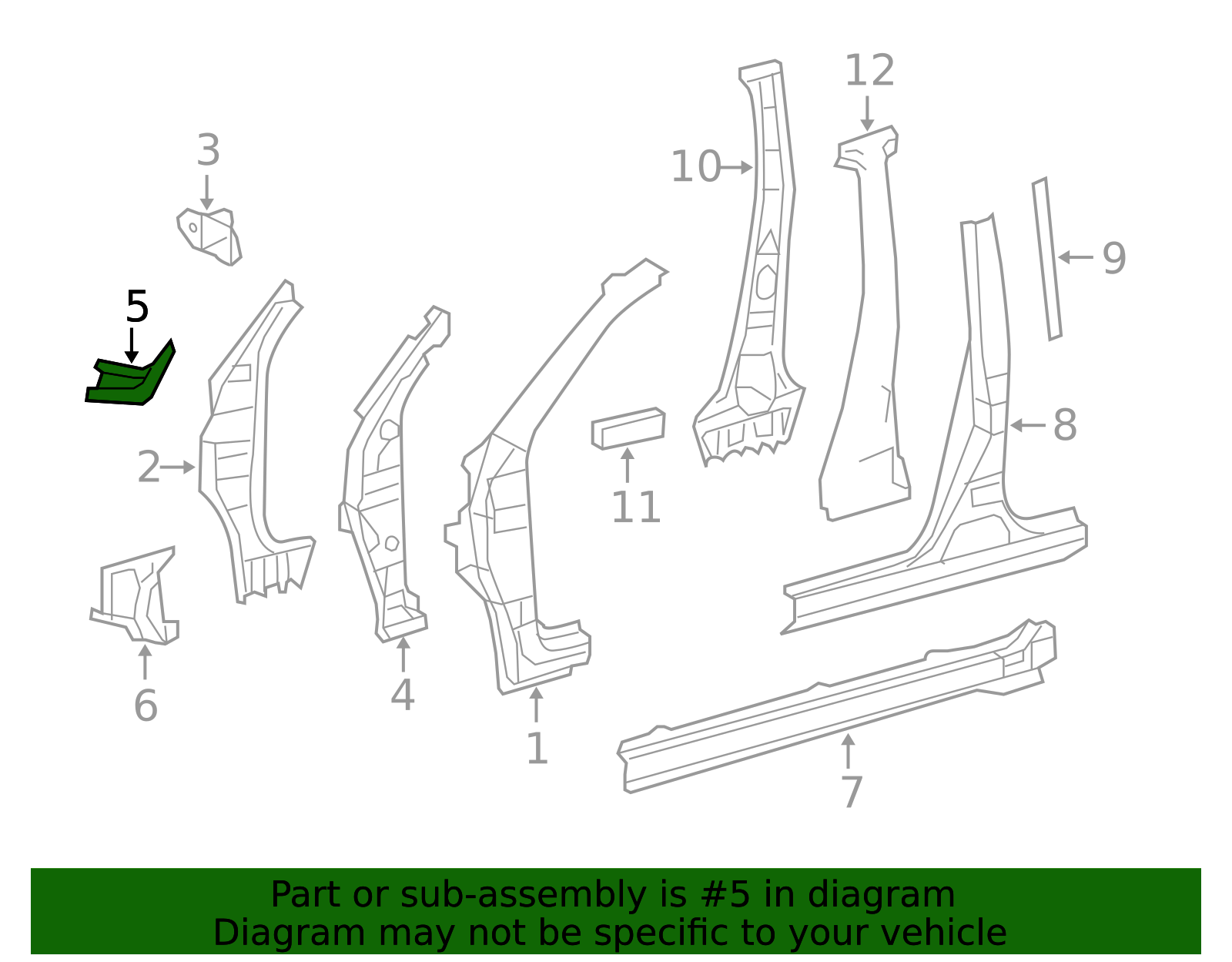 2006-2018 Toyota RAV4 Fender Gusset 61146-0R010 | MotorMotor