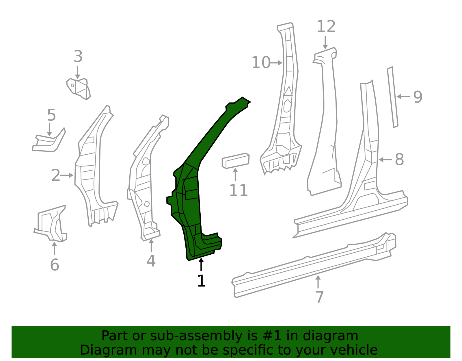 2006-2012 Toyota RAV4 Hinge Pillar 61132-0R010 | MotorMotor