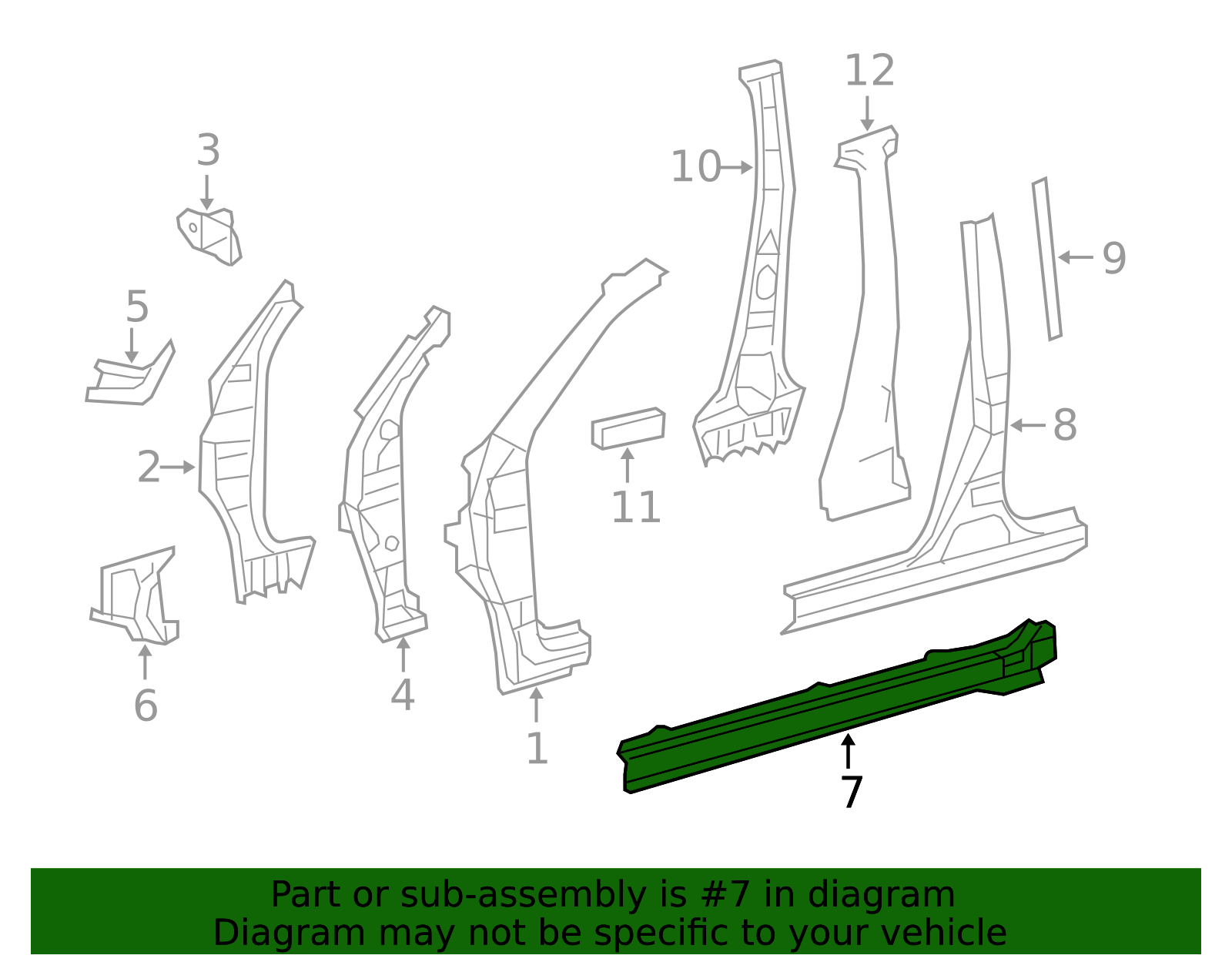 Toyota Rocker Panel - Side Frame Protection Panel - Part #61404-0R010 ...