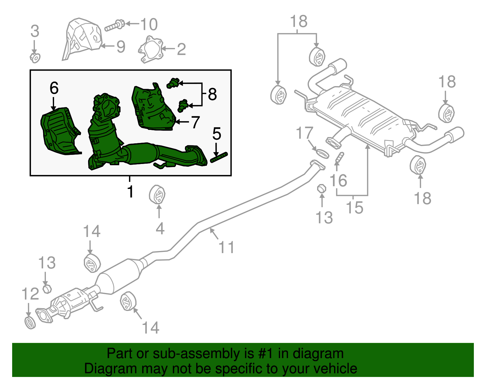 2016-2024 Mazda Catalytic Converter PYL1-20-50XA | QuirkParts