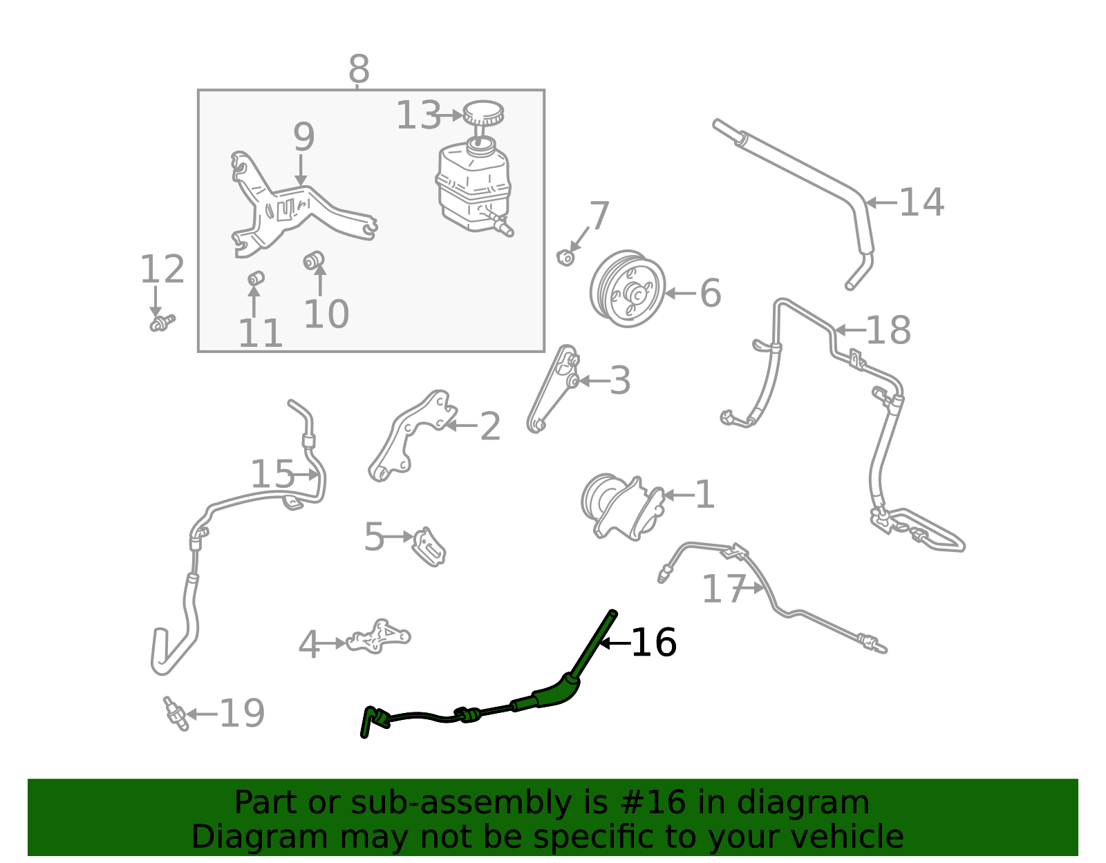 1999-2003 Lexus RX300 Power Steering Return Hose 44416-48020 | OEM ...