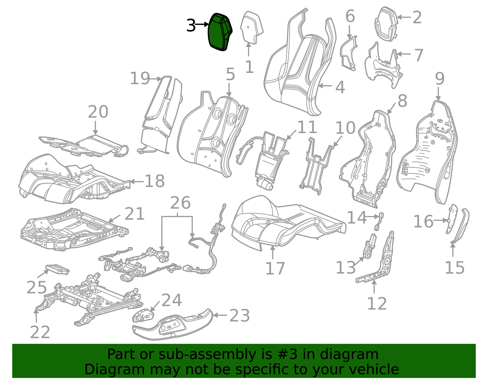 2020-2025 Chevrolet Corvette Headrest Cover 84830645 | Capital Chevy Parts