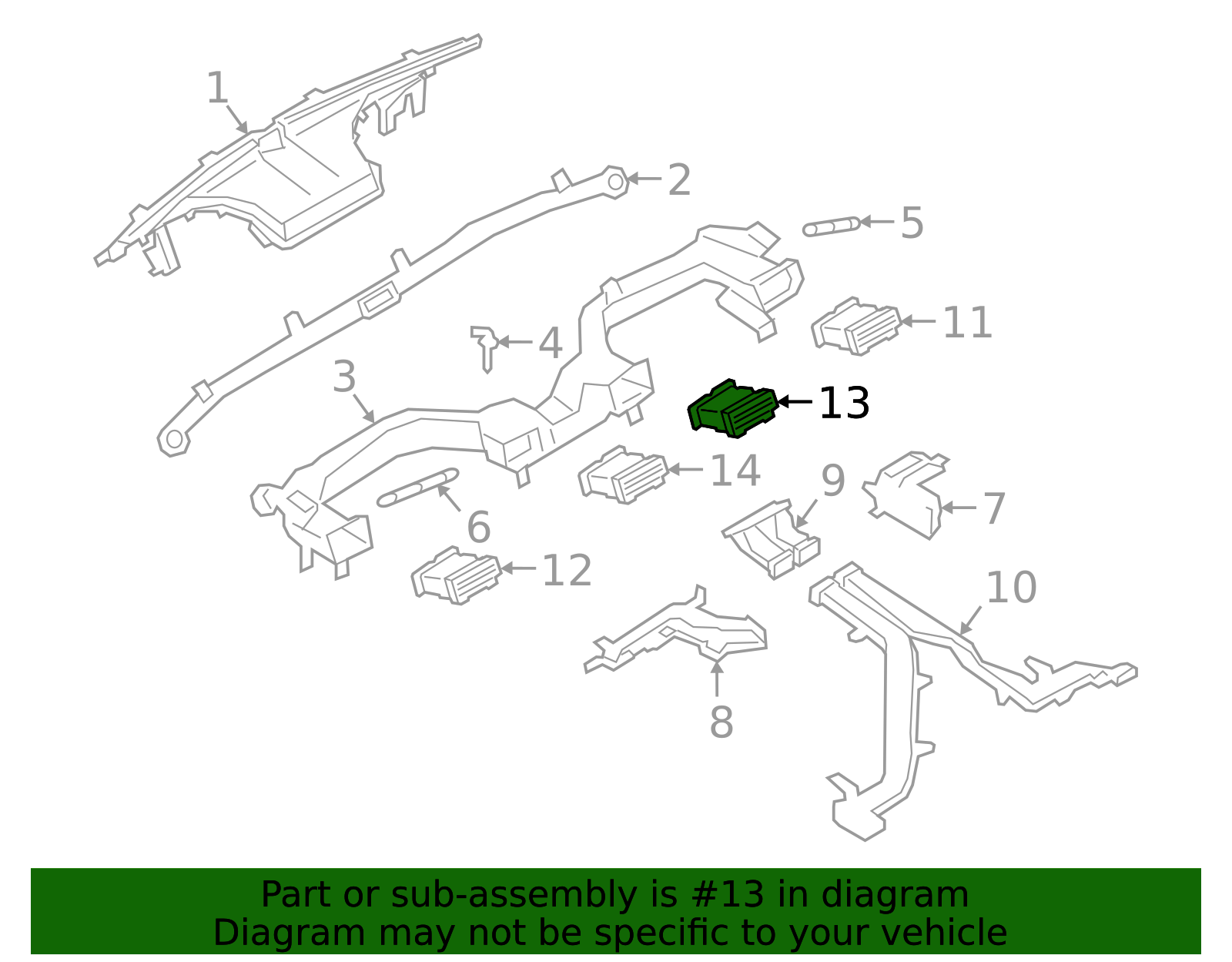 2020-2025 Ford | Louver | LB5Z-19893-AA | Walls' Ford Parts