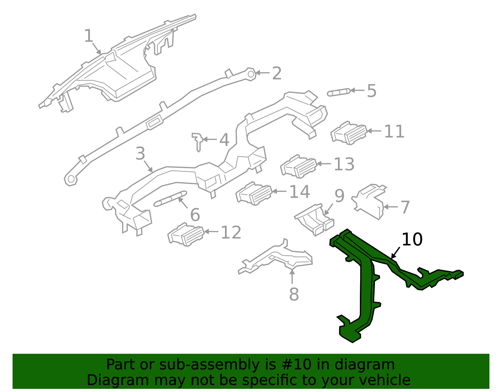 MB5Z-18C420-A - Rear Duct 2020-2025 Ford | Big 3 Auto Parts