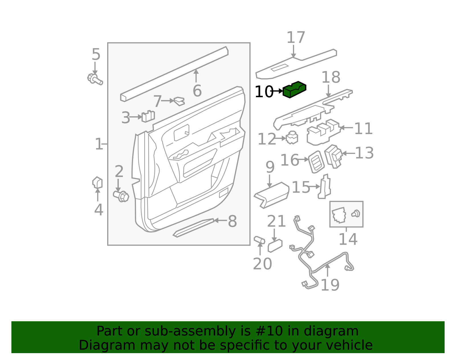 35750-SZA-A61 - Window Switch 2012-2015 Honda Pilot | Honda Parts Online