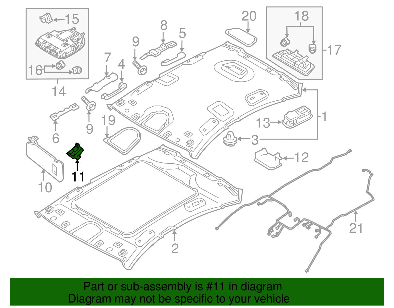 Hyundai - 85235-B1000-RRY - Sun-Visor Holder - 2017-2020 Genesis G80 ...