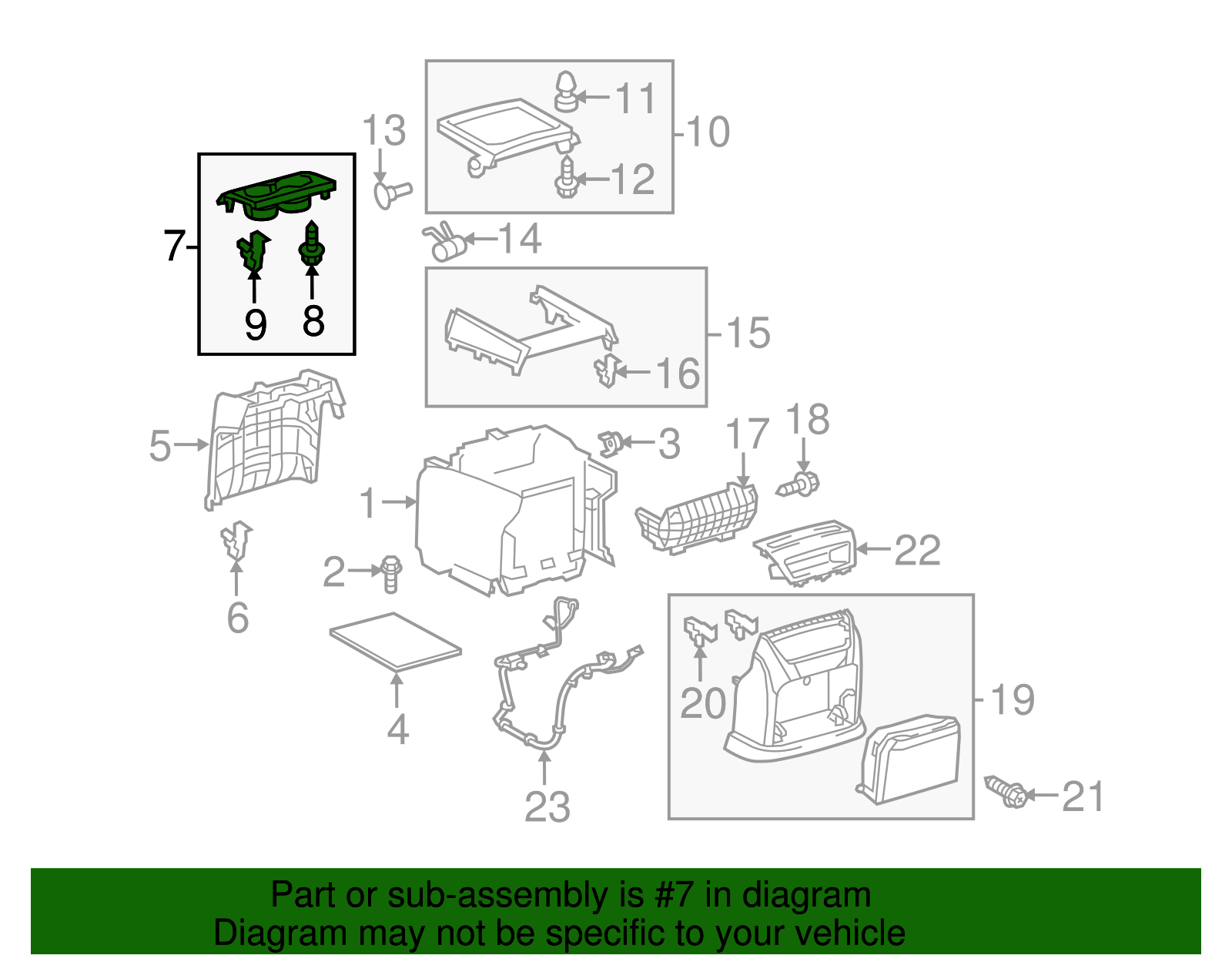 2011-2020 Toyota Sienna Cup Holder 58803-08050 | Toyota Parts Center