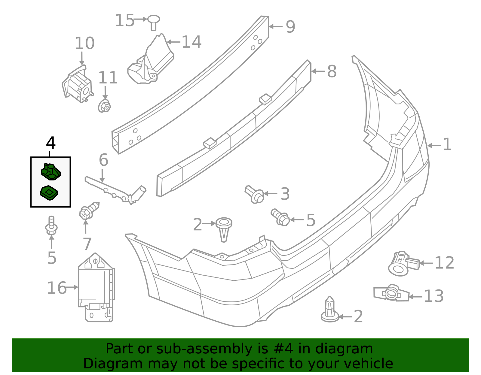 85099-3TA0A - Bumper Cover Grommet Official Nissan Parts Store