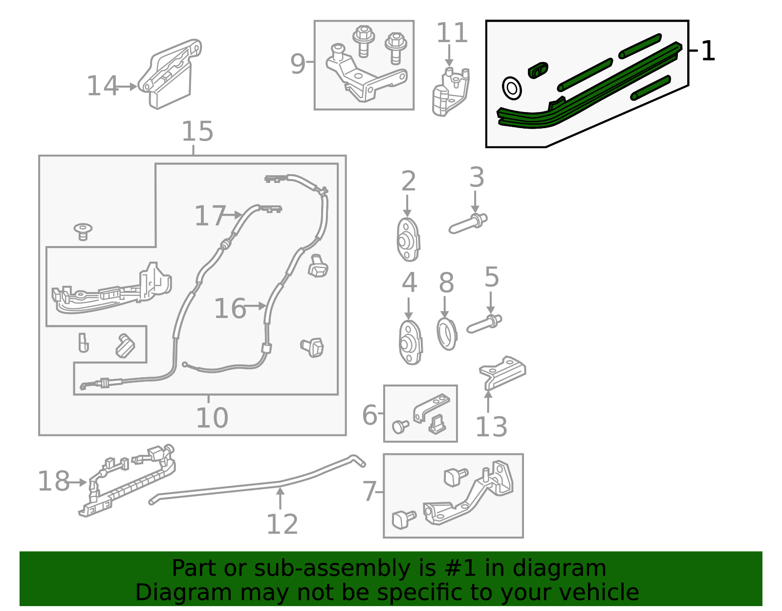 72580-THR-A01 - Center Rail 2018-2024 Honda Odyssey | Honda Parts Online