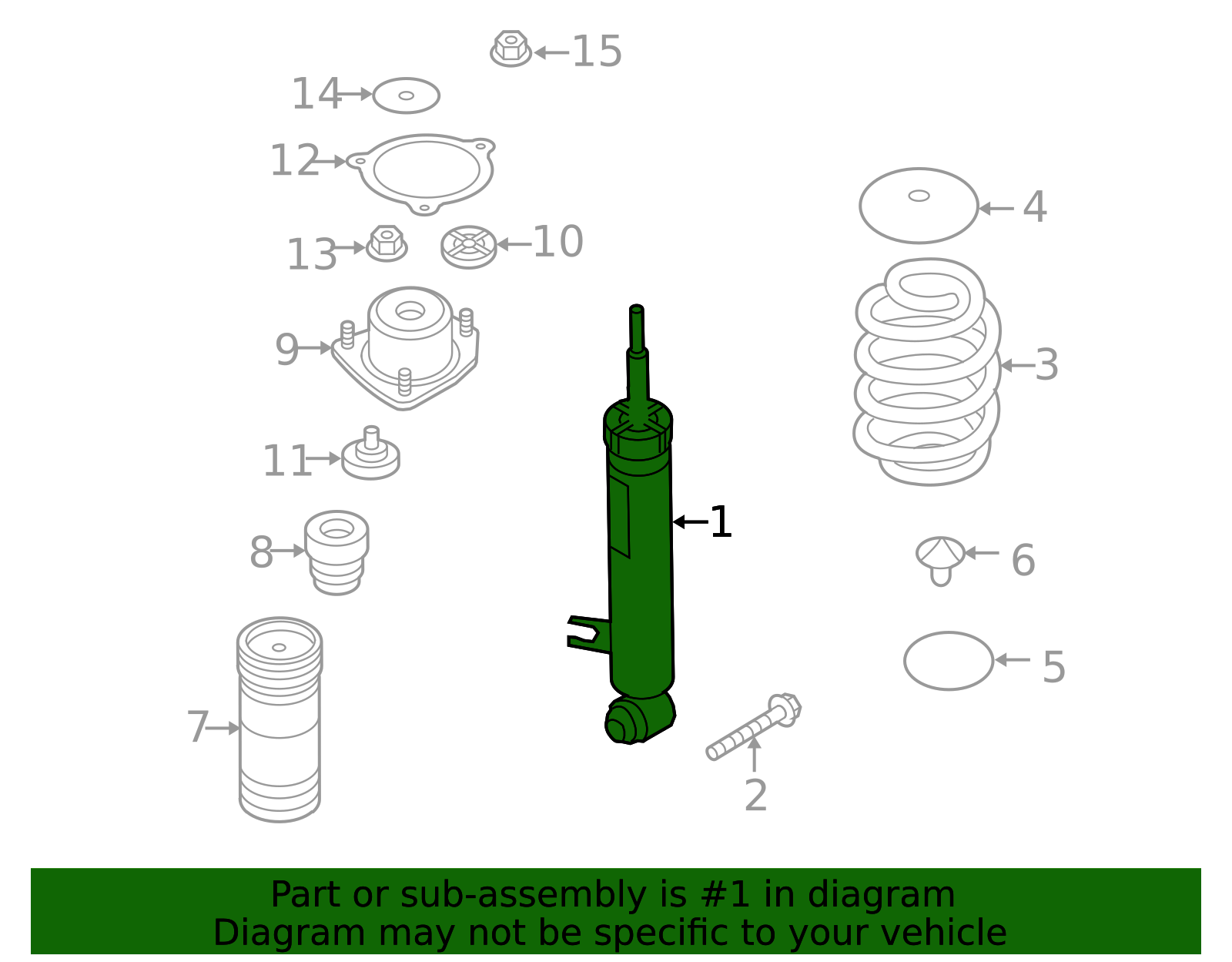 33526788512 - Shock Absorber (33-52-6-788-512) | BMW of South Atlanta Parts