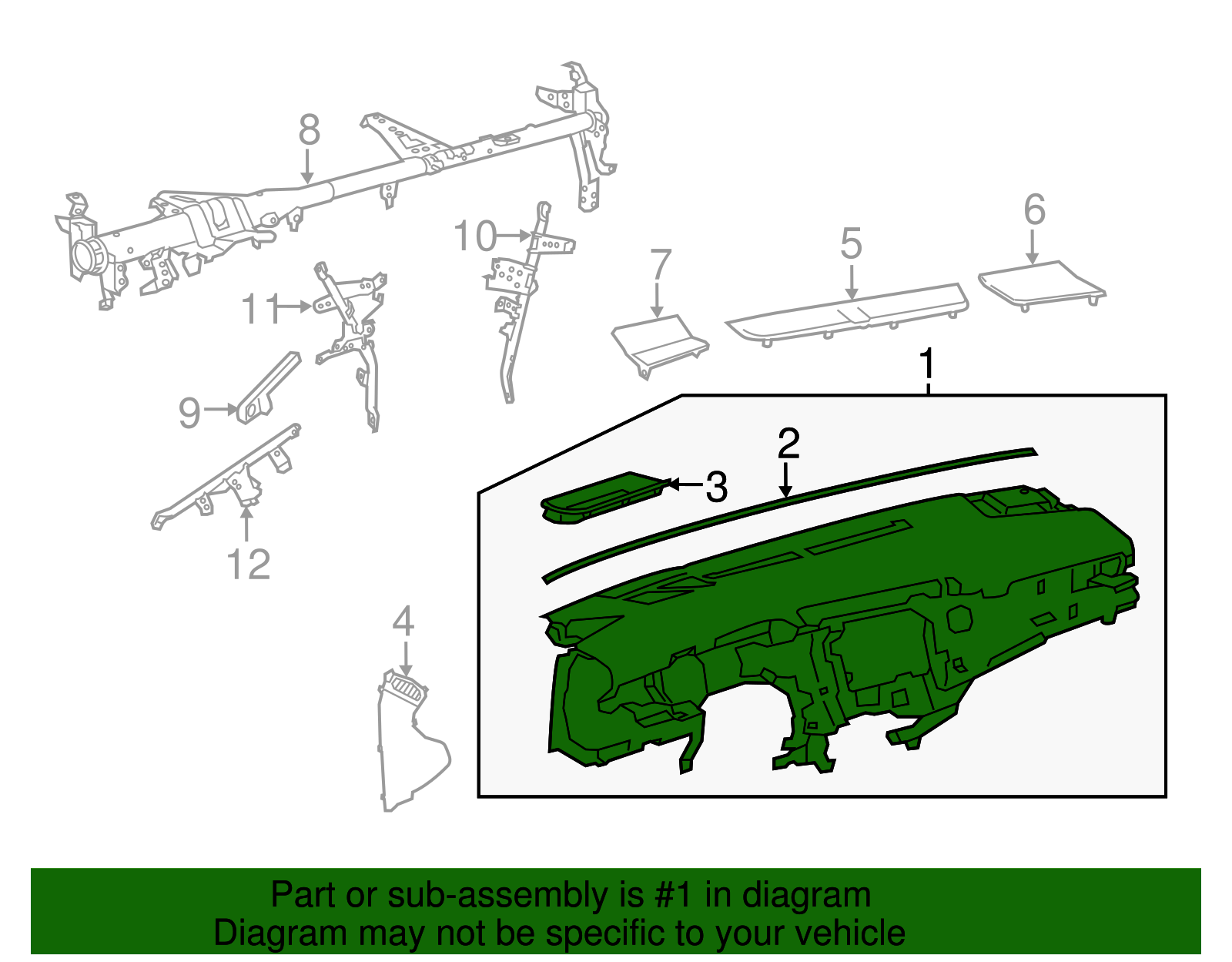 55401-06570-C0 - Instrument Panel - 2021-2024 Toyota Camry | OEM ...