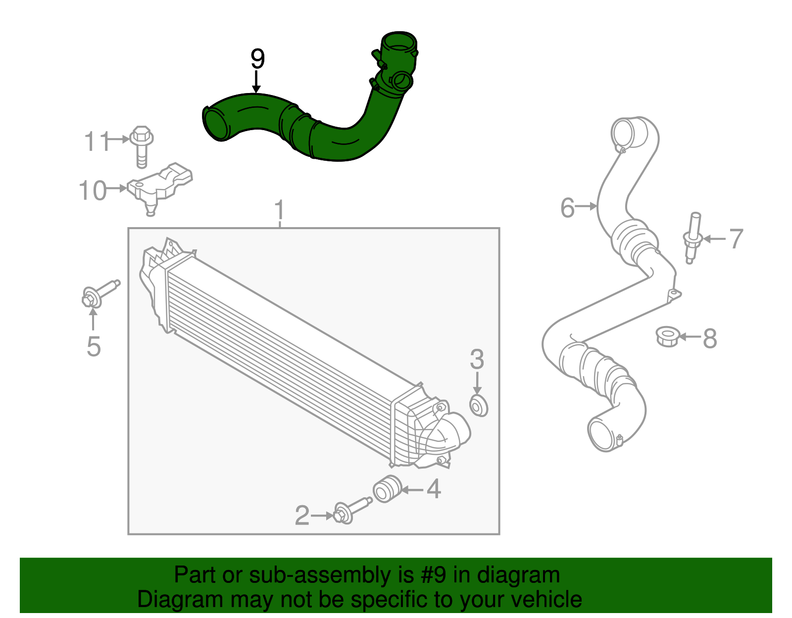 Genuine OEM Ford Part - Inter-Cooler Pipe DS7Z-6C646-B | Genuine OEM ...