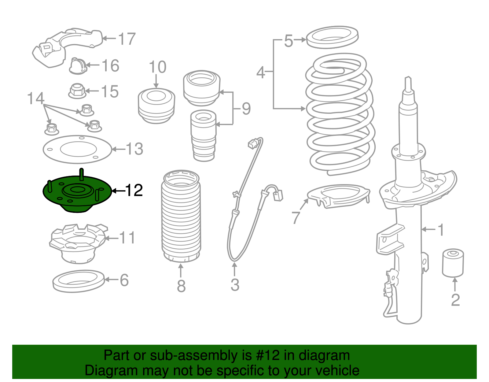 2008-2019 Land Rover Strut Mount LR085485 | OEM Parts Online