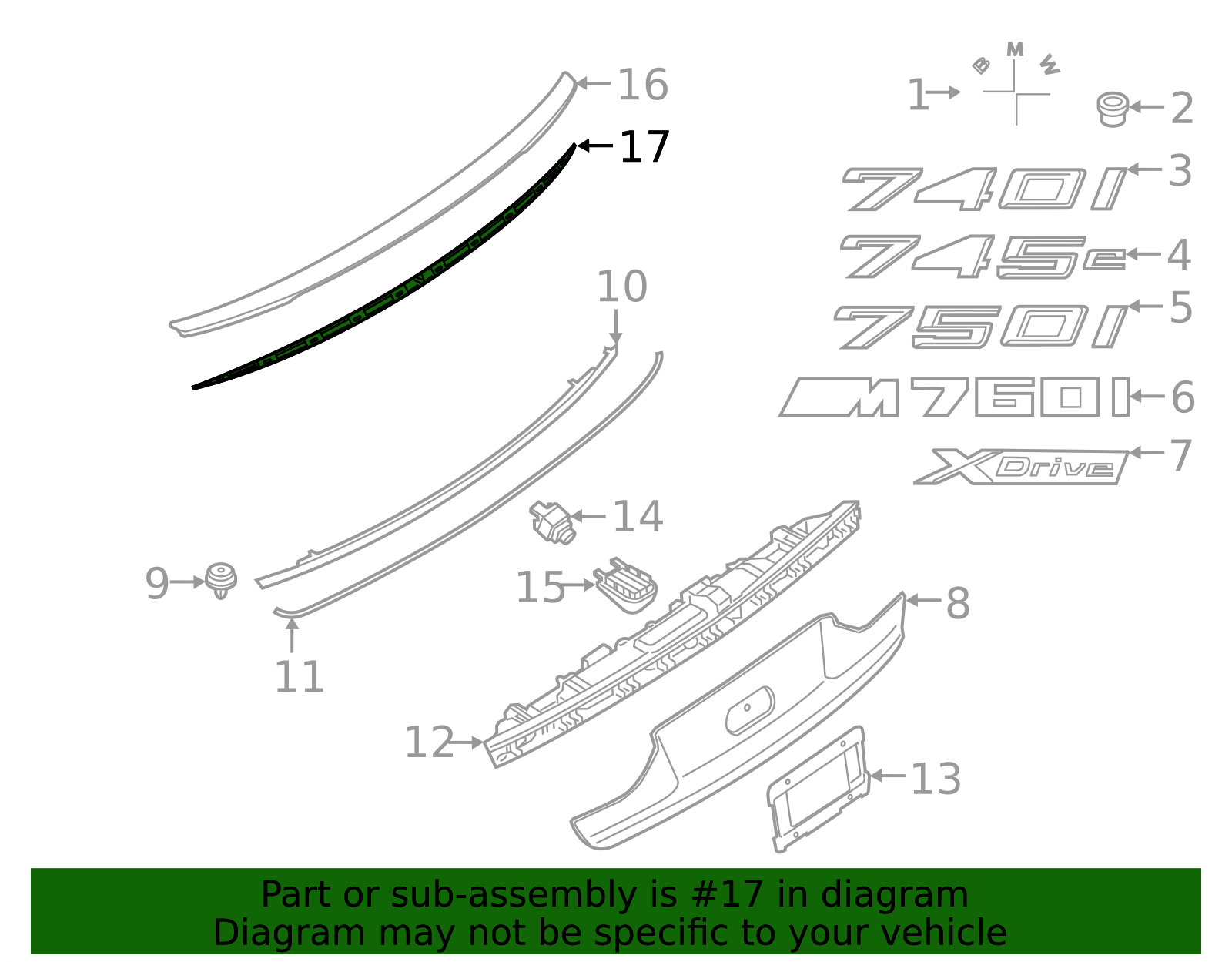 51628092093 - 2020-2022 BMW Spoiler Support (51-62-8-092-093) | BMW of ...