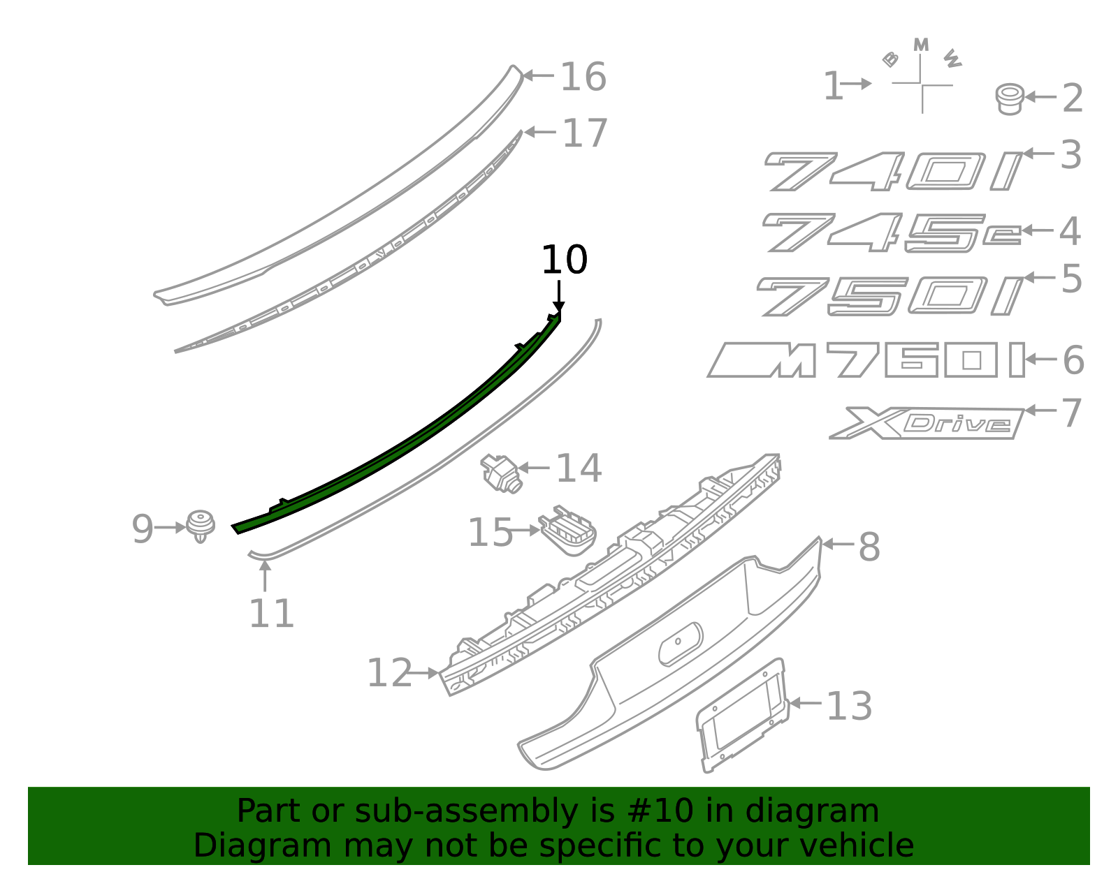 51137481453 - 2020 BMW Molding (51-13-7-481-453) | BMW of South Atlanta ...