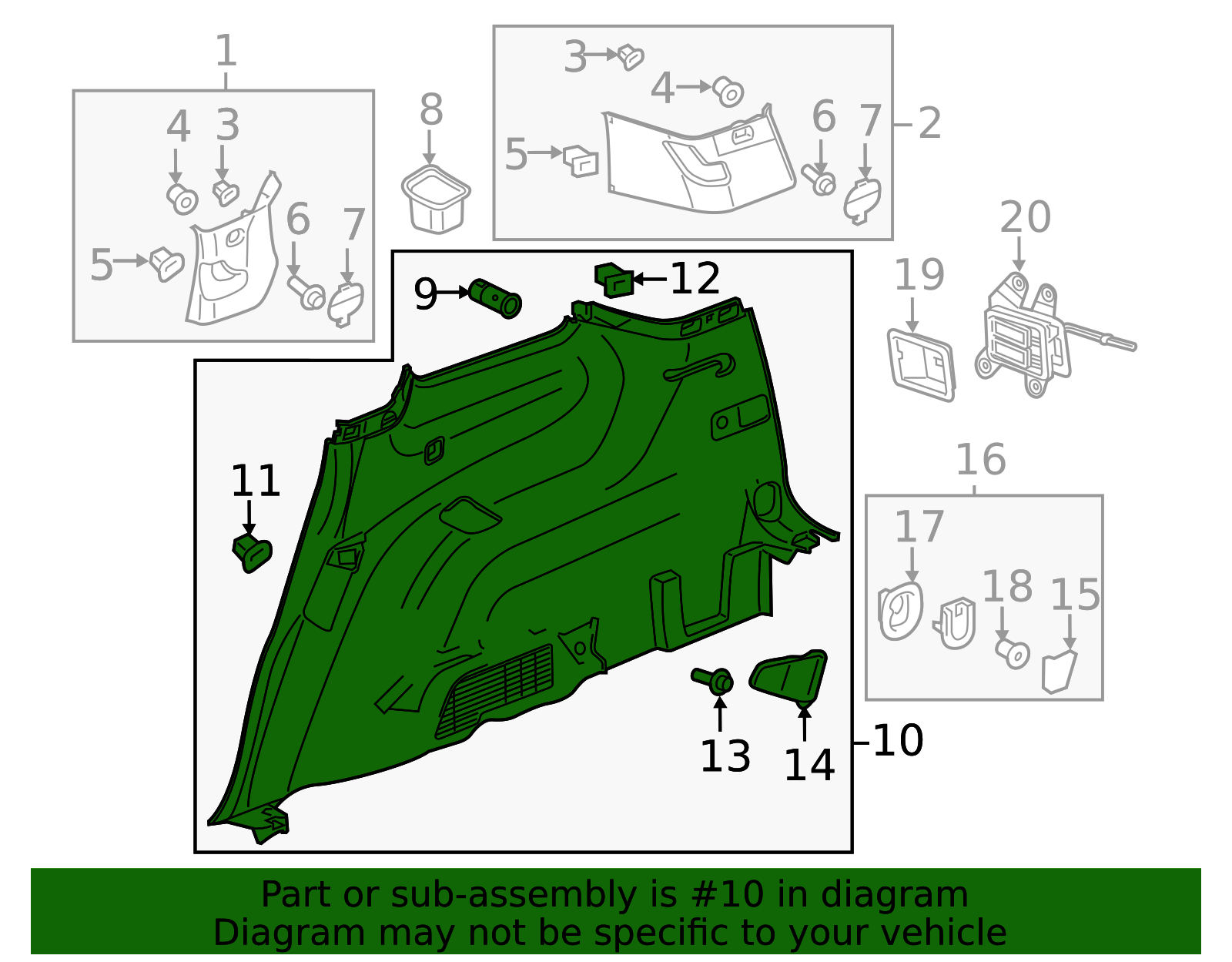 84961112 - High-Quality Lower Quarter Trim for AutoNation Parts