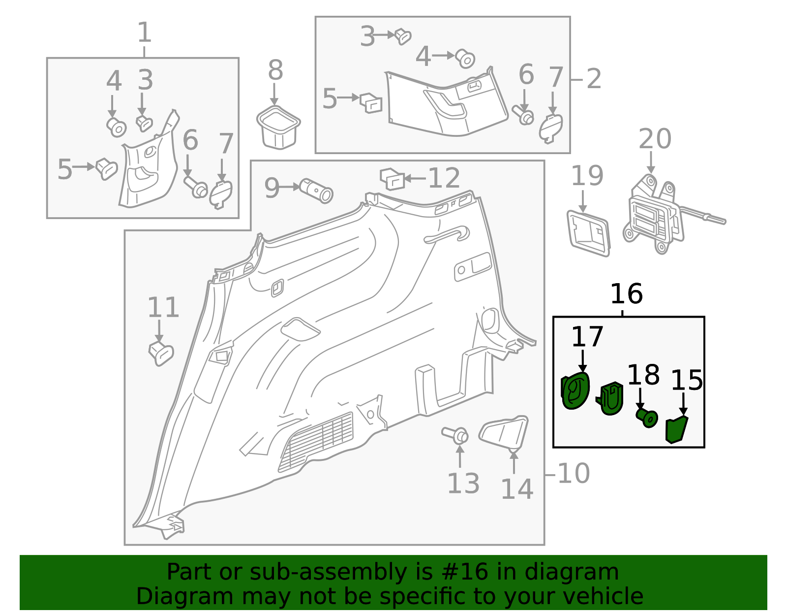 85547846 - 2017-2025 GM - Jet Black Cargo Tie Down Loop | Partners Chevy